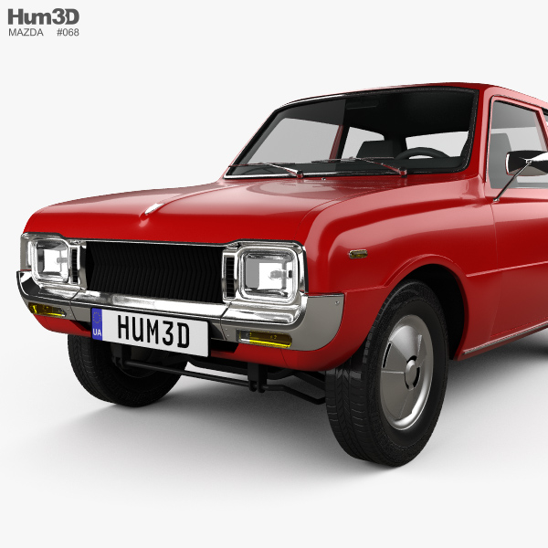 Mazda 1000 1973 3D 모델 - 다운로드 Sedan on 3DModels.org