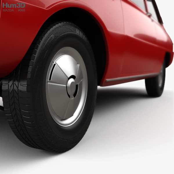 Mazda 1000 1973 3D 모델 - 다운로드 Sedan on 3DModels.org