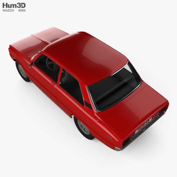 Mazda 1000 1973 3D 모델 - 다운로드 Sedan on 3DModels.org