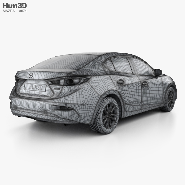 Mazda 3 BM sedan 2020 3D model - Download Sedan on 3DModels.org