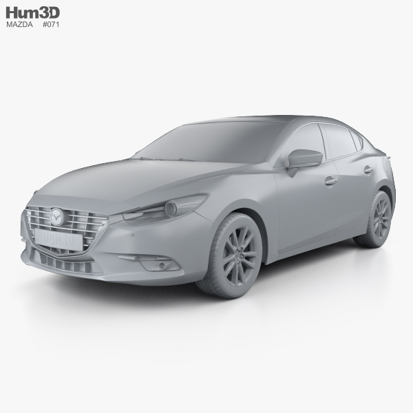 Mazda 3 BM sedan 2020 3D model - Download Sedan on 3DModels.org