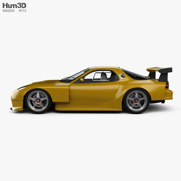 Mazda RX-7 GT300 2008 3D model - Download Sports car on 3DModels.org