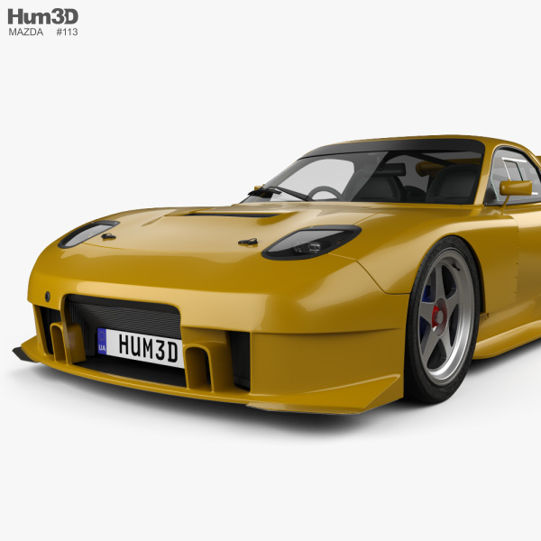 Mazda RX-7 GT300 2008 3D model - Download Sports car on 3DModels.org