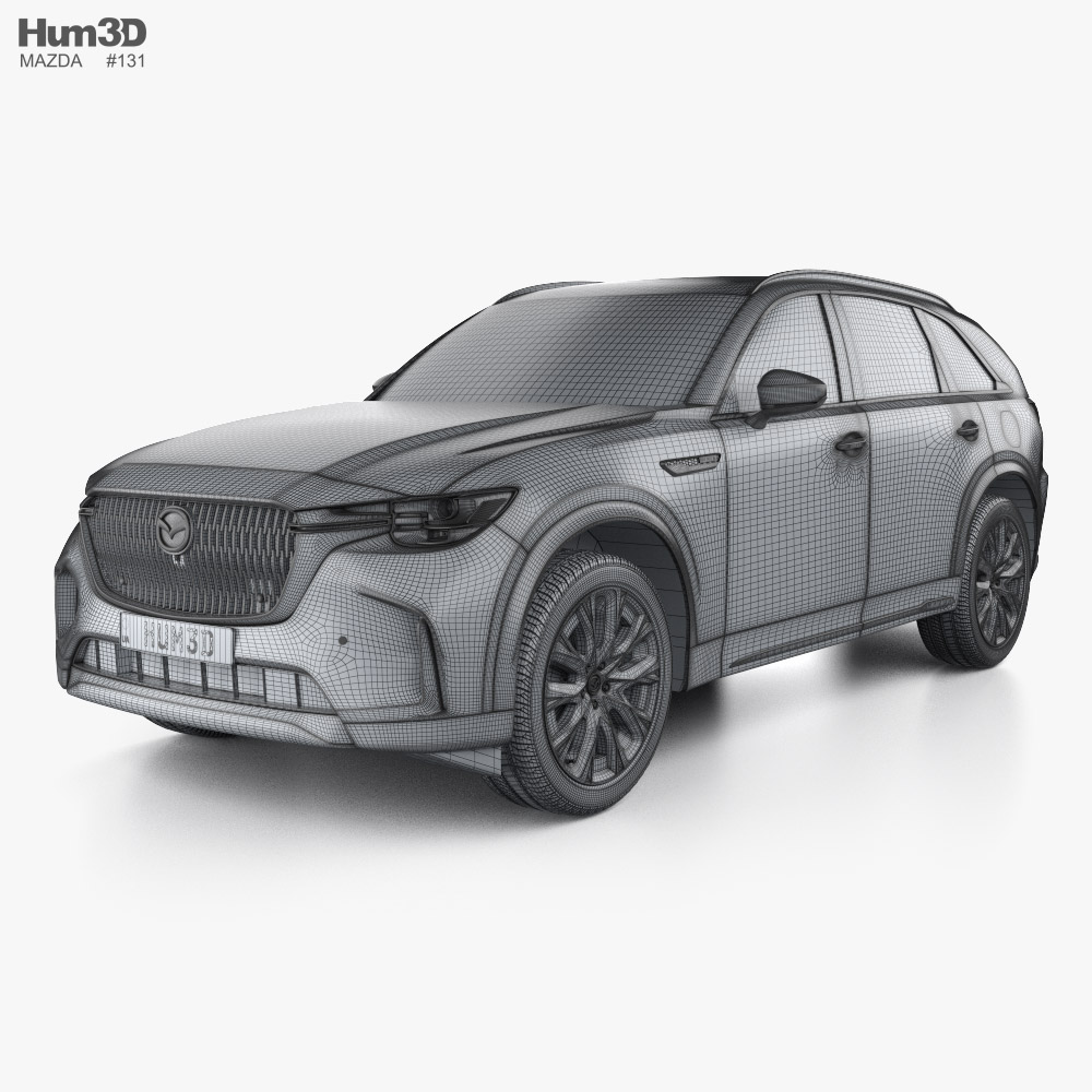 Mazda CX-90 Для США 2025 3D модель - Скачать Crossover SUV на 3DModels.org
