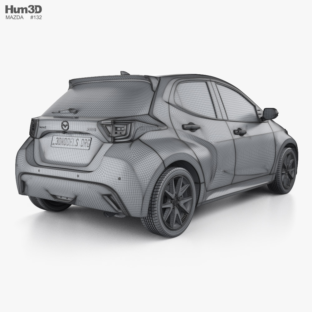Mazda 2 hybrid 2025 3D model - Download Hatchback on 3DModels.org