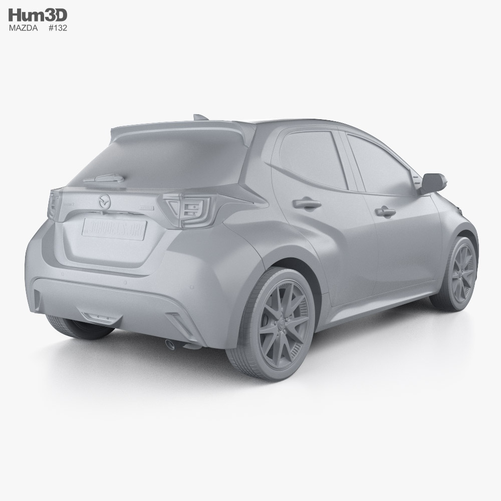 Mazda 2 hybrid 2025 3D model - Download Hatchback on 3DModels.org