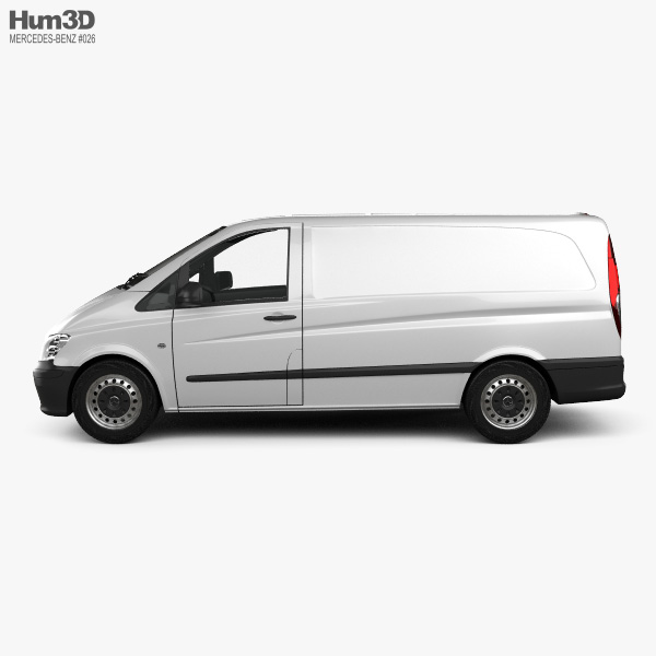 Mercedes-Benz Vito W639 Panel Van Long 2013 3D model - Download Van on ...