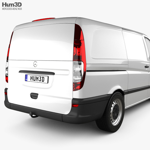 Mercedes-Benz Vito W639 Panel Van Long 2013 3D model - Download Van on ...