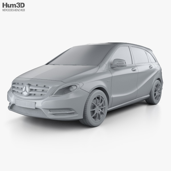 Mercedes-Benz B-class 2014 3D model - Download Hatchback on 3DModels.org
