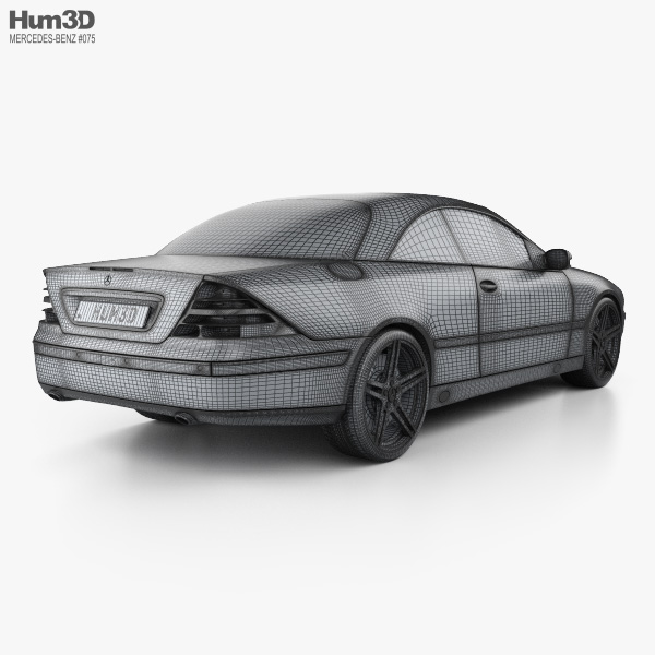 Mercedes-Benz CL-class (W215) 2006 3D model - Download Sports car on ...
