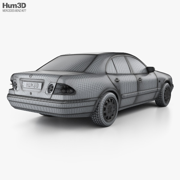 Mercedes-Benz E-class sedan (W210) 2003 3D model - Download Sedan on ...