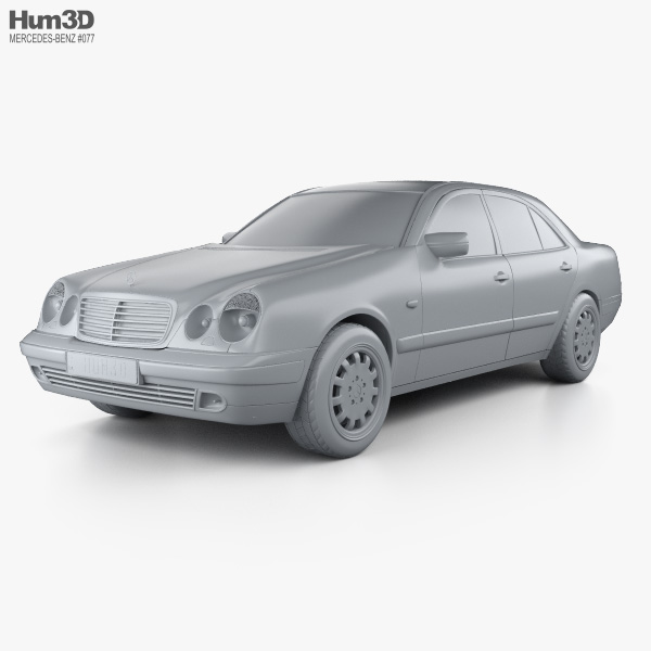 Mercedes-Benz E-class sedan (W210) 2003 3D model - Download Sedan on ...