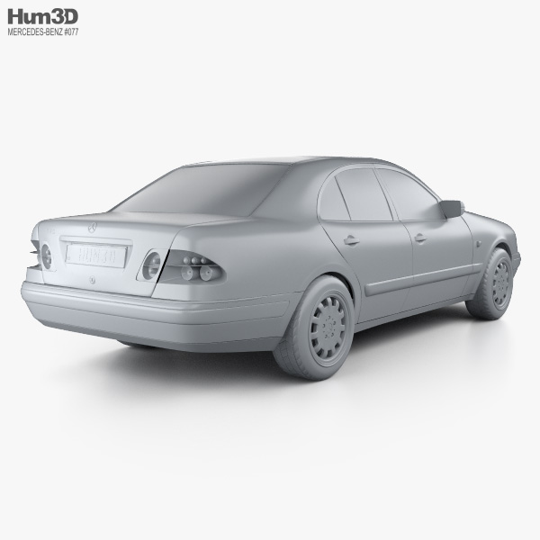 Mercedes-Benz E-class sedan (W210) 2003 3D model - Download Sedan on ...