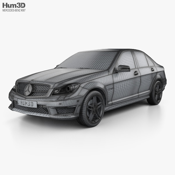 Mercedes-Benz C-class 63 AMG sedan 2014 3D model - Download Sedan on ...