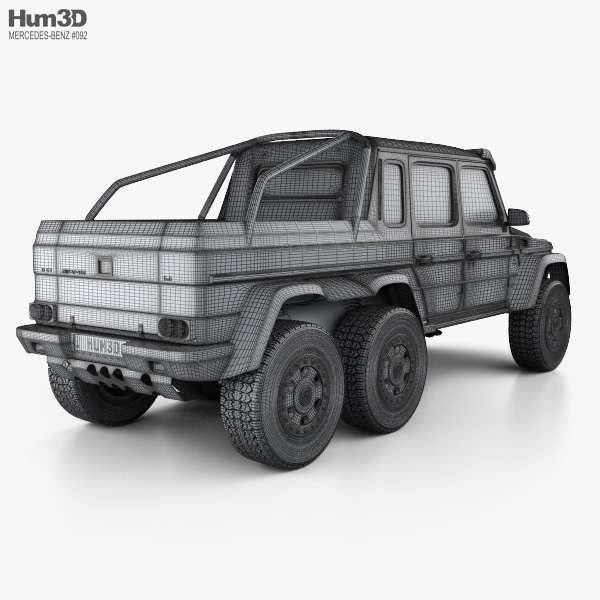 Mercedes-Benz G-class 6×6 AMG 2014 3D model - Download Pickup on ...