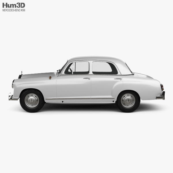 Mercedes-Benz Ponton 180 W120 1953 3D model - Download Sedan on ...