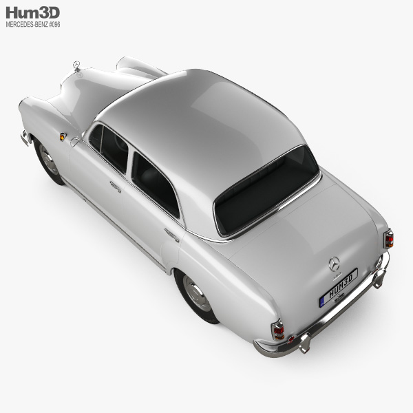 Mercedes-Benz Ponton 180 W120 1953 3D model - Download Sedan on ...