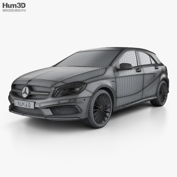 Mercedes-Benz A-class AMG 2016 3D model - Download Hatchback on ...