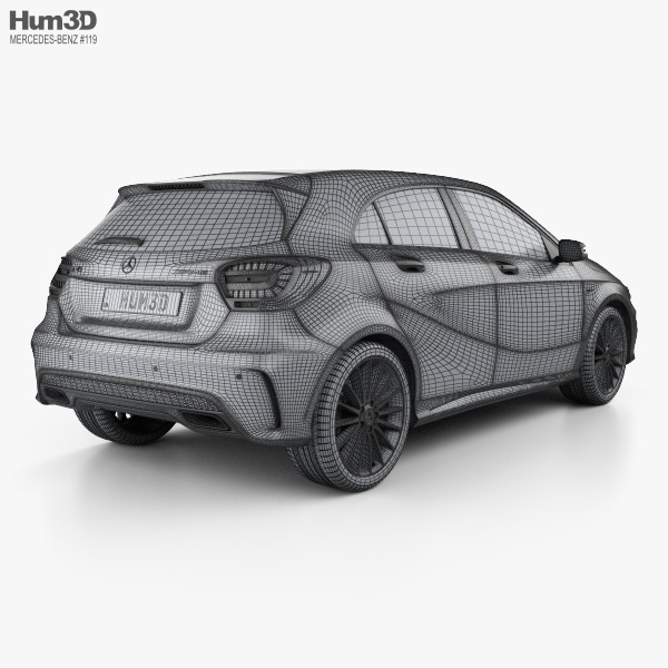 Mercedes-Benz A-class AMG 2016 3D model - Download Hatchback on ...