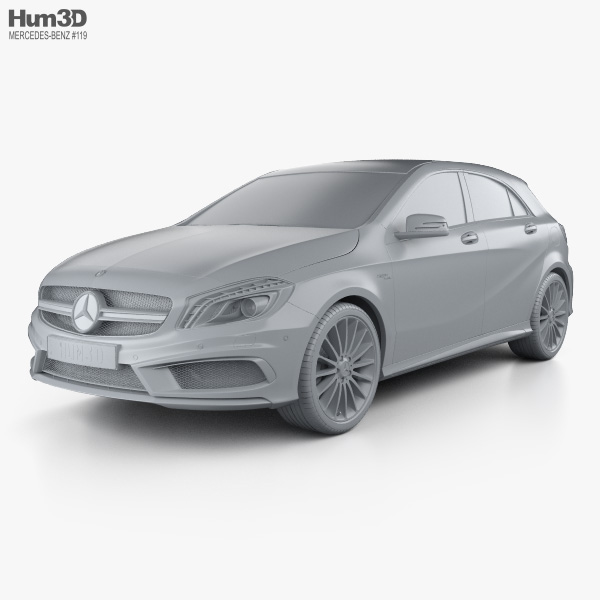Mercedes-Benz A-class AMG 2016 3D model - Download Hatchback on ...