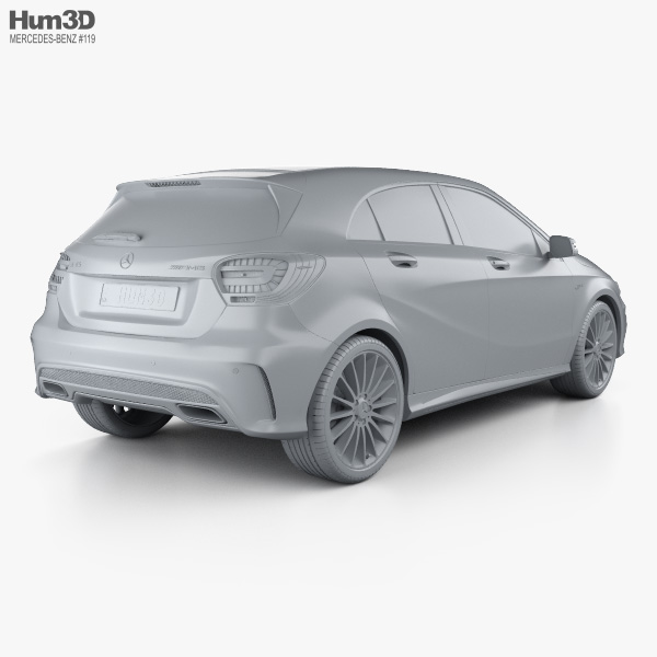 Mercedes-Benz A-class AMG 2016 3D model - Download Hatchback on ...