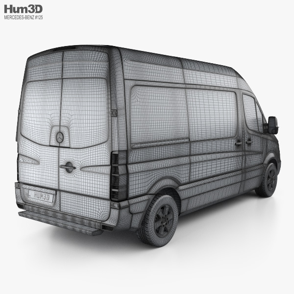 Mercedes-Benz Sprinter Passenger Van 2016 3D model - Download Van on ...
