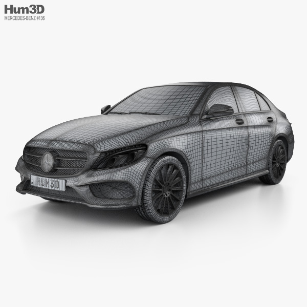 Mercedes-Benz C-class AMG Line (W205) sedan 2016 3D model - Download ...