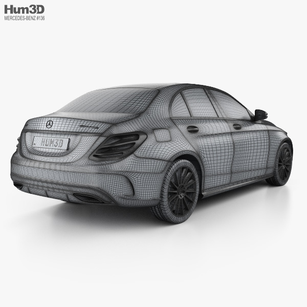 Mercedes-Benz C-class AMG Line (W205) sedan 2016 3D model - Download ...