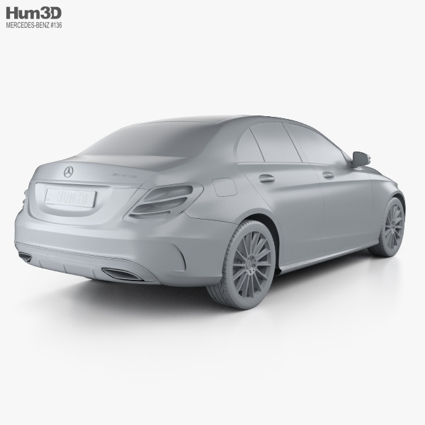 Mercedes-Benz C-class AMG Line (W205) sedan 2016 3D model - Download ...