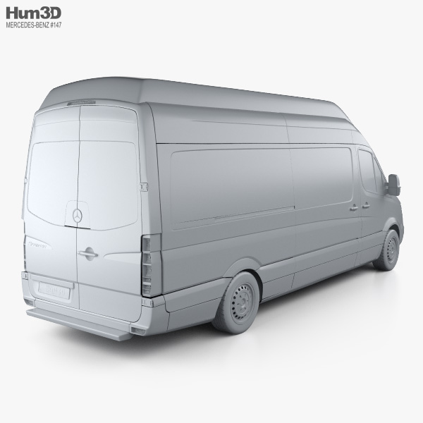 Mercedes-Benz Sprinter Panel Van LWB SHR 2016 3D model - Download Van ...