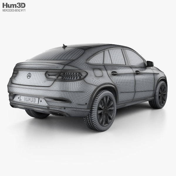 Mercedes-Benz GLE-class coupe 2017 3D model - Download Crossover SUV on ...