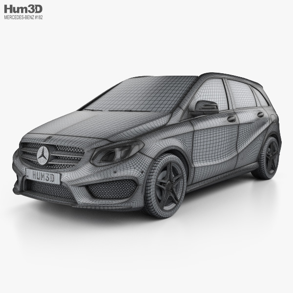 Mercedes-Benz B-class (W246) AMG Line 2017 3D model - Download ...