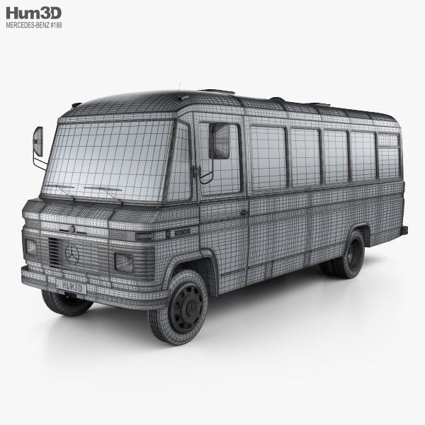 Mercedes-Benz O-309 1979 3D model - Download Bus on 3DModels.org
