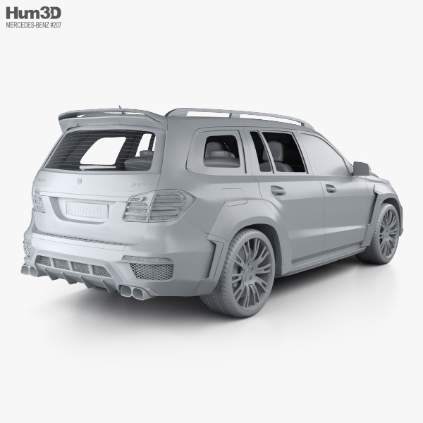 Mercedes-Benz GL-Class X166 Brabus B63 2016 3D model - Download ...