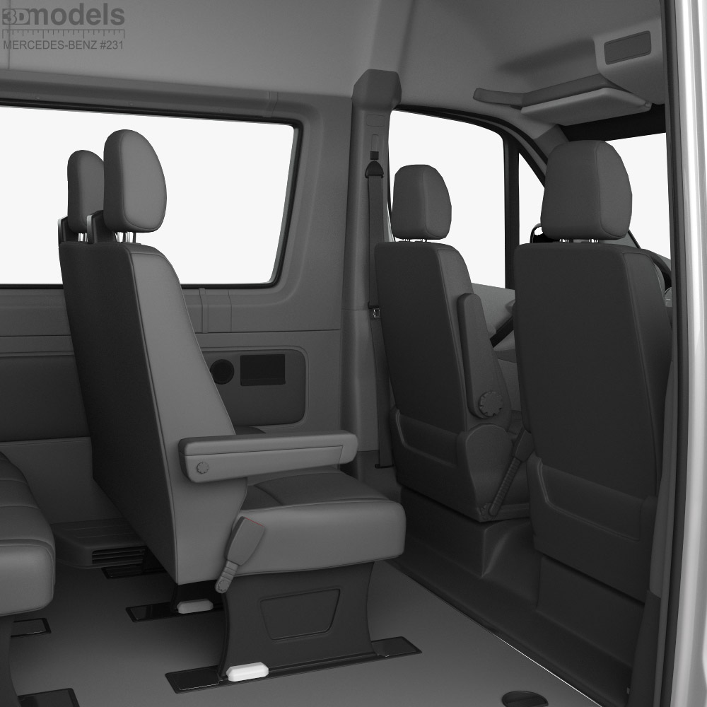 Mercedes-Benz Sprinter Passenger Van SWB HR with HQ interior and engine ...