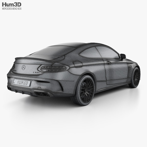 Mercedes-Benz C-class AMG coupe 2018 3D model - Download Sports car on ...
