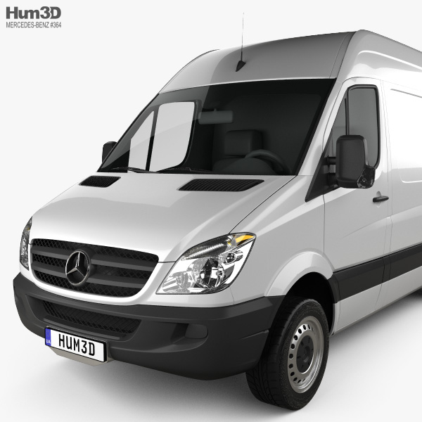 Mercedes-Benz Sprinter Panel Van SWB HR 2010 3D model - Download Van on ...