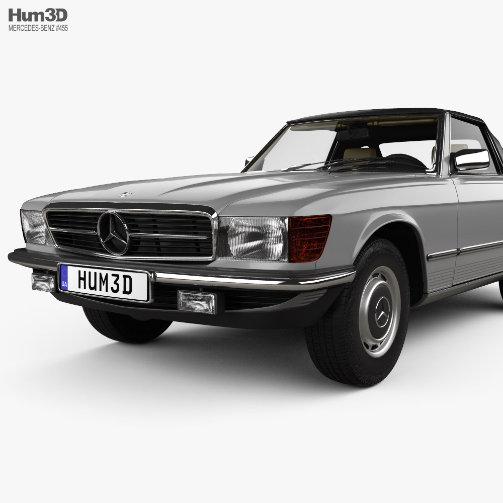 Mercedes-Benz SL-class convertible 1974 3D model - Download Sports car ...