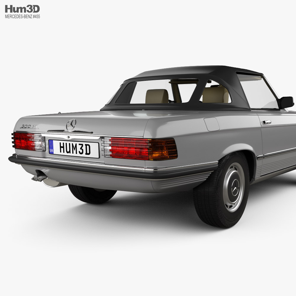 Mercedes-Benz SL-class convertible 1974 3D model - Download Sports car ...