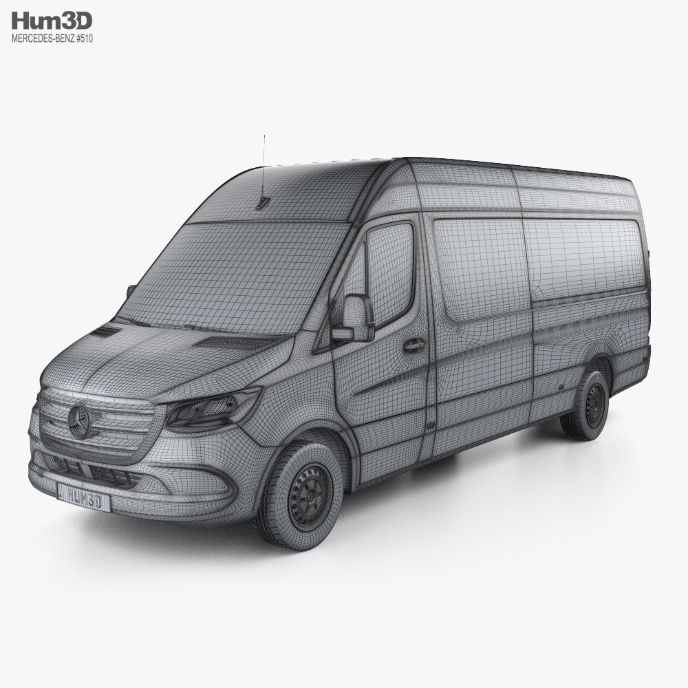 Mercedes-Benz Sprinter Panel Van L3H2 2022 3D model - Download Van on ...