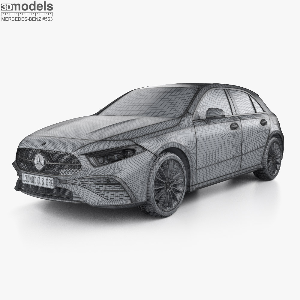 Mercedes-Benz A-class E AMG Line 2025 3D model - Download Hatchback on ...
