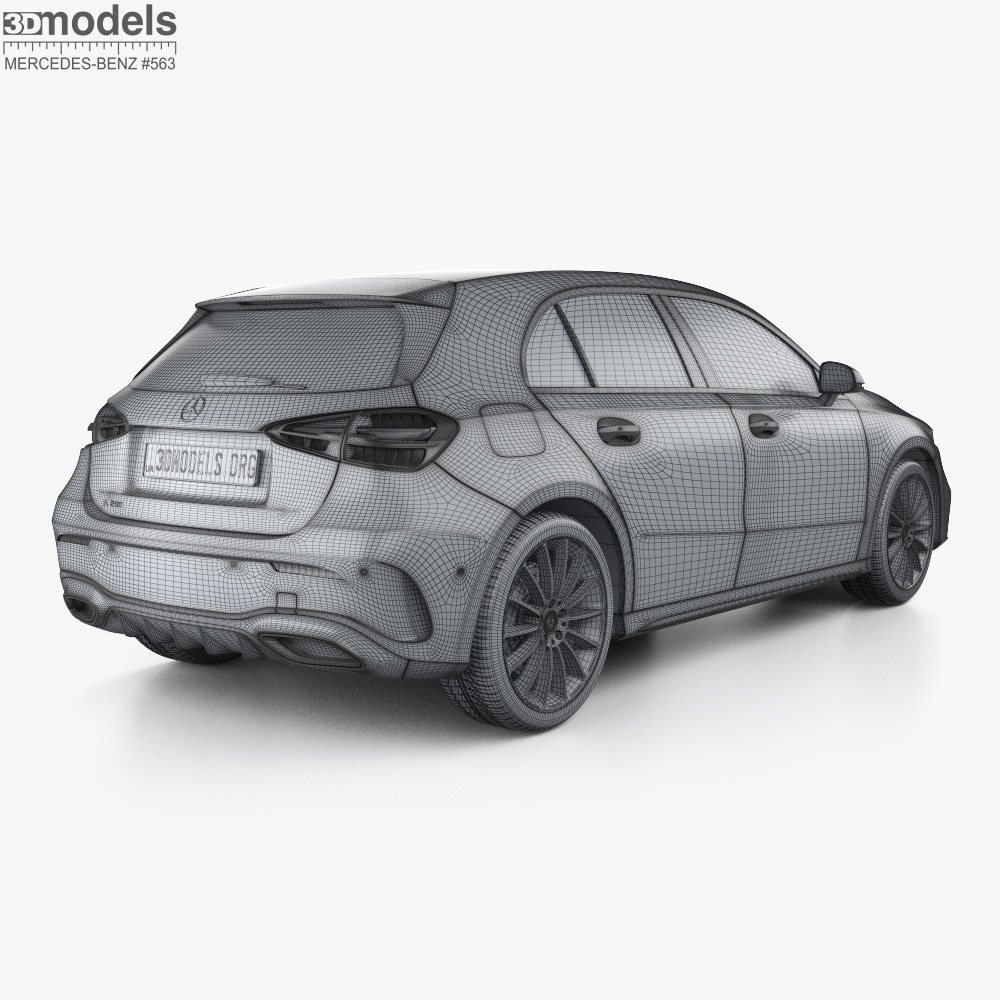 Mercedes-Benz A-class E AMG Line 2025 3D model - Download Hatchback on ...