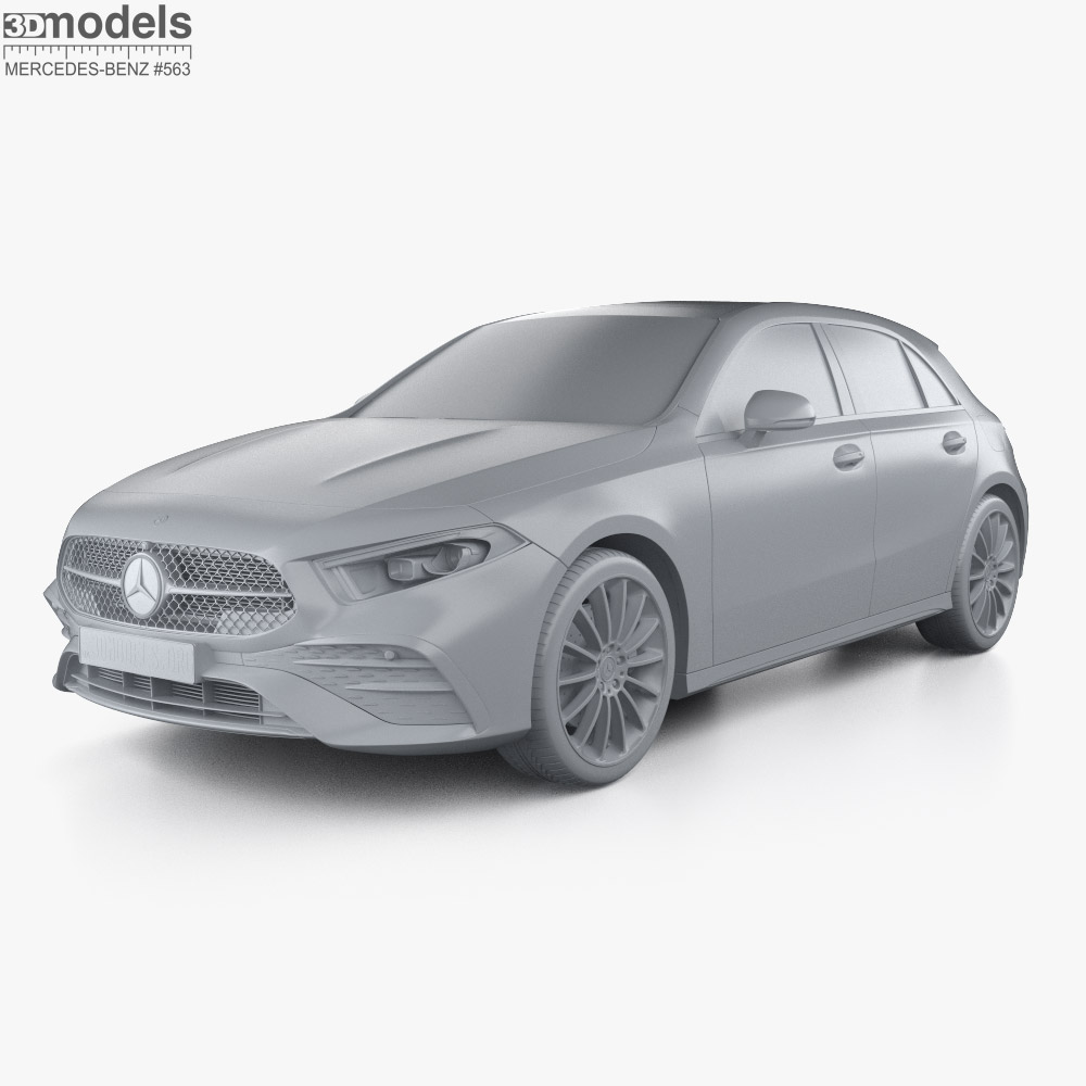Mercedes-Benz A-class E AMG Line 2025 3D model - Download Hatchback on ...