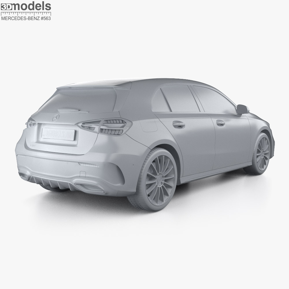 Mercedes-Benz A-class E AMG Line 2025 3D model - Download Hatchback on ...