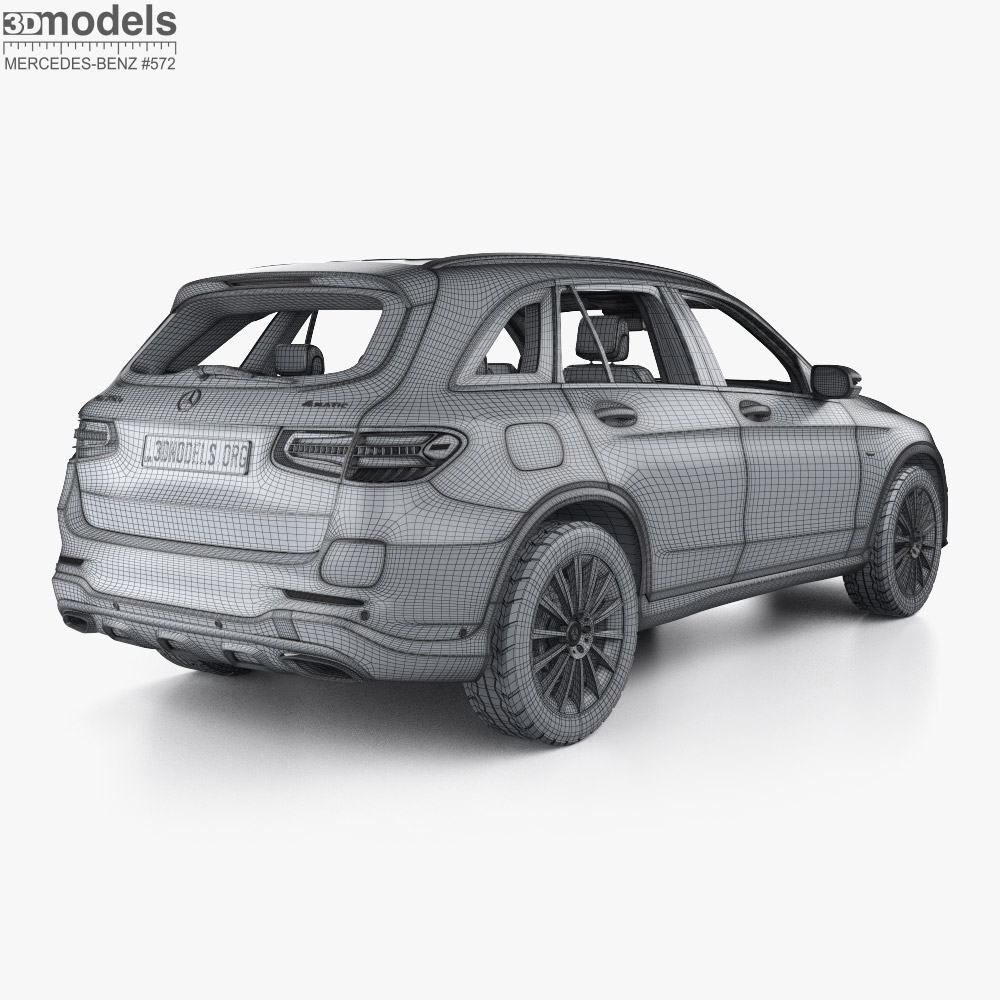 Mercedes-Benz GLC-class AMG Line with HQ interior and engine 2018 3D ...