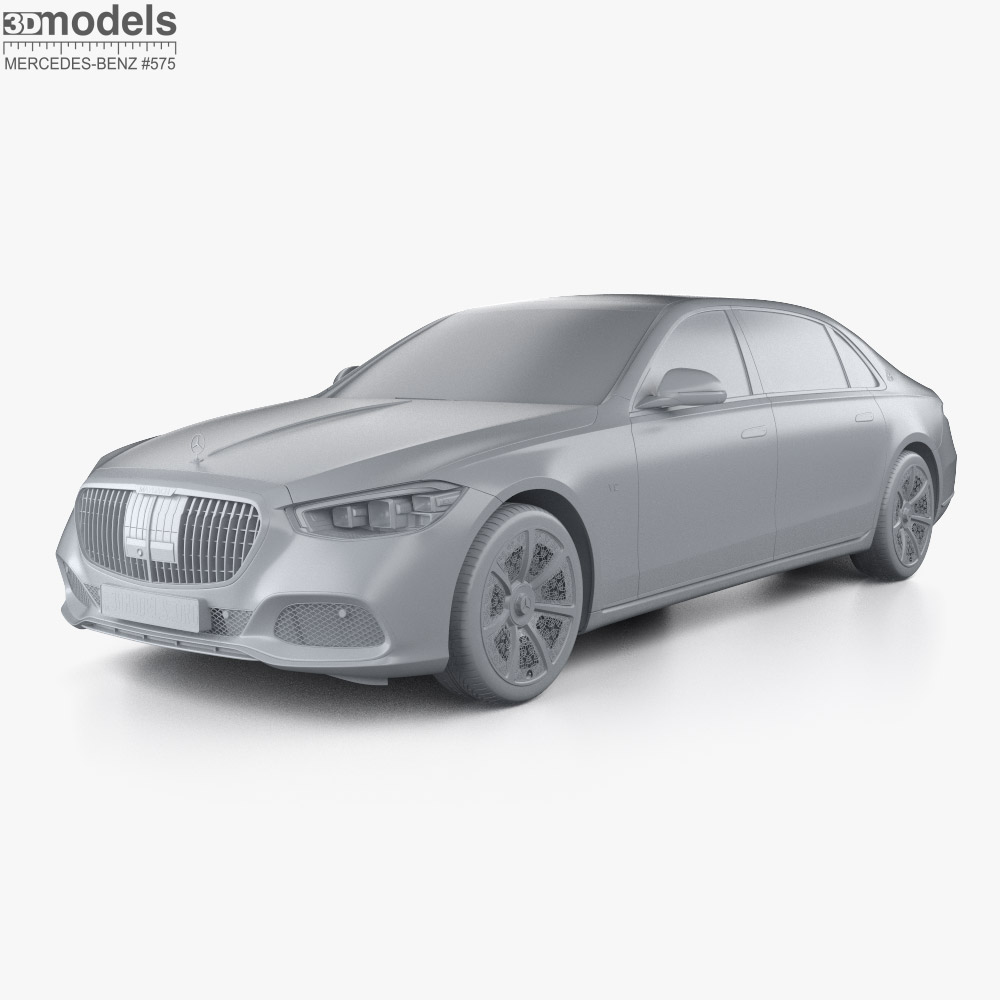 Mercedes-Benz S-Class Maybach Night Series 2025 3D model - Download ...
