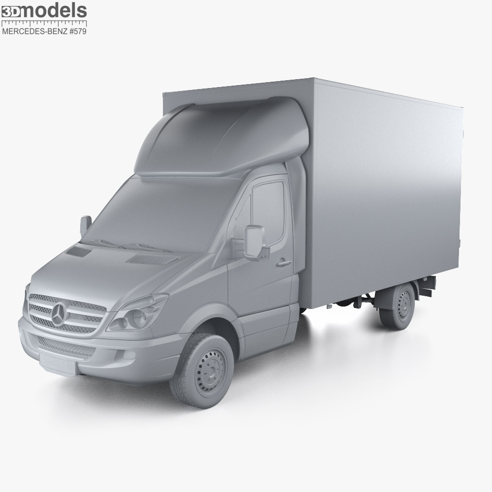 Mercedes-Benz Sprinter Box Van 2015 3D model - Download Van on 3DModels.org