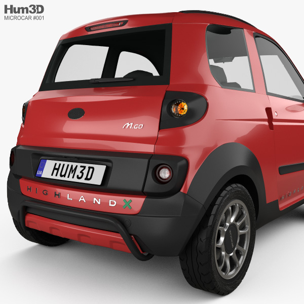 Microcar M.Go Highland X 2019 3D model - Download Hatchback on 3DModels.org