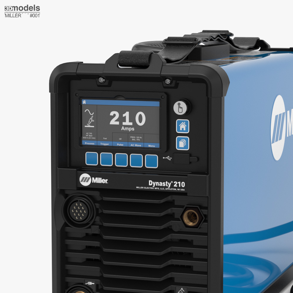 Miller Dynasty TIG Welding Machine 3D model - Download Tools on ...