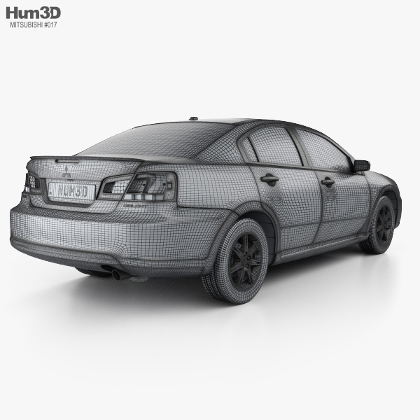 Mitsubishi Galant IX 2012 3D model - Download Sedan on 3DModels.org